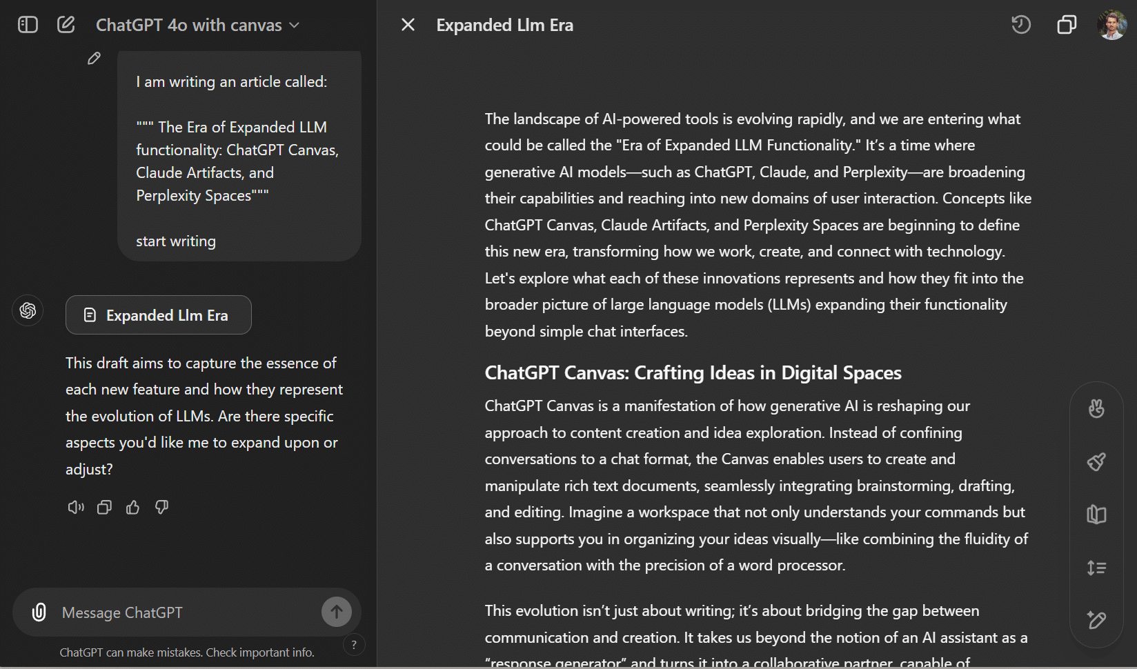 The Next Gen of Human-AI Collaboration: Claude Artifacts, ChatGPT Canvas, and Perplexity Spaces